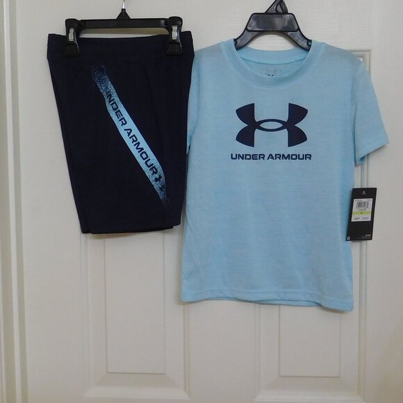Under Armour | Matching Sets | Nwt 2pc Under Armour Blue Logo Shirt ...